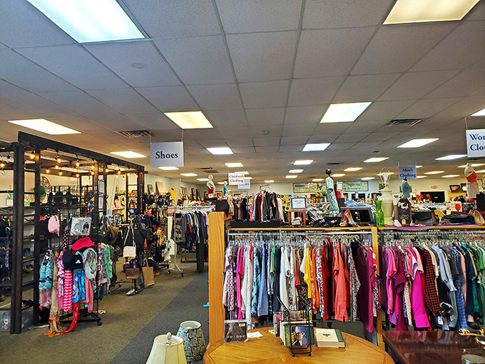 Inside, the well-organized displays could rival any department store. Marie Kondo would approve of this joyful arrangement!