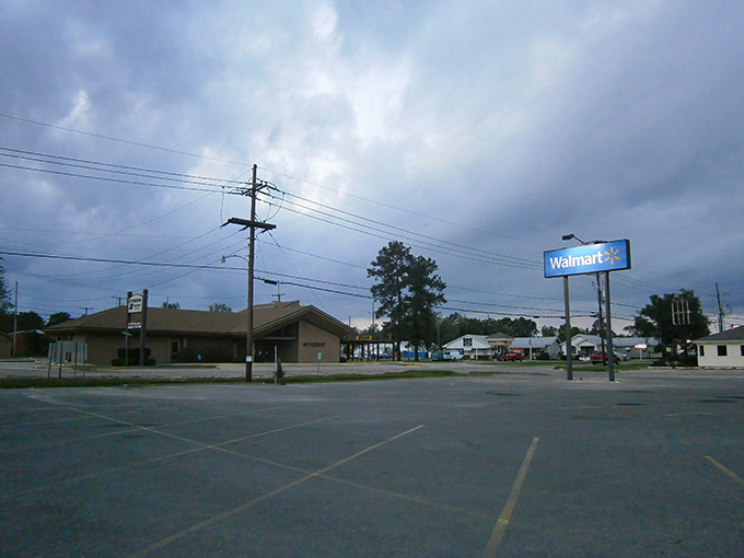 The warm brick buildings of downtown Bogalusa stand as testaments to the town's resilient spirit and rich paper mill history.