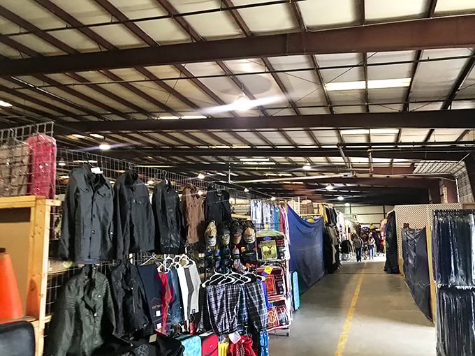 Clothes, bags, and everything a fashionista could desire line Brightleaf's spacious aisles.