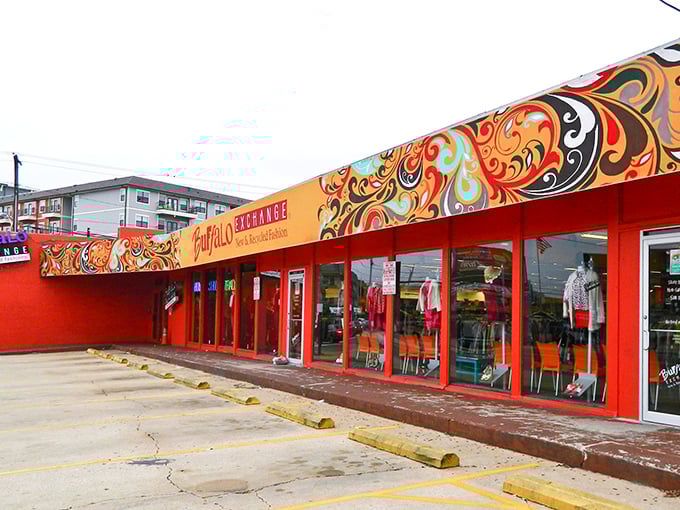 Not your grandma's thrift store &ndash; Buffalo Exchange's artistic exterior matches the hip, handpicked inventory inside.