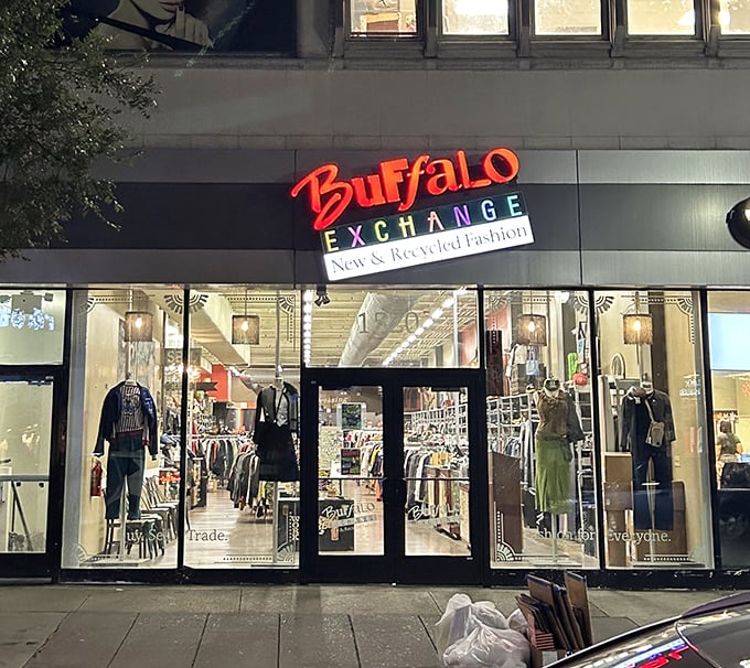 Window mannequins at Buffalo Exchange showcase secondhand style so good, your friends will swear it's straight from the mall. 