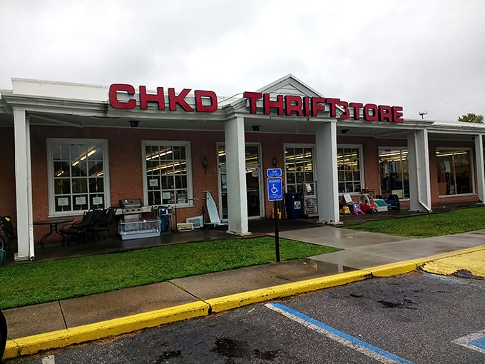 The cheerful exterior matches the warm feeling inside &ndash; finding bargains while helping children is thrifting at its finest.