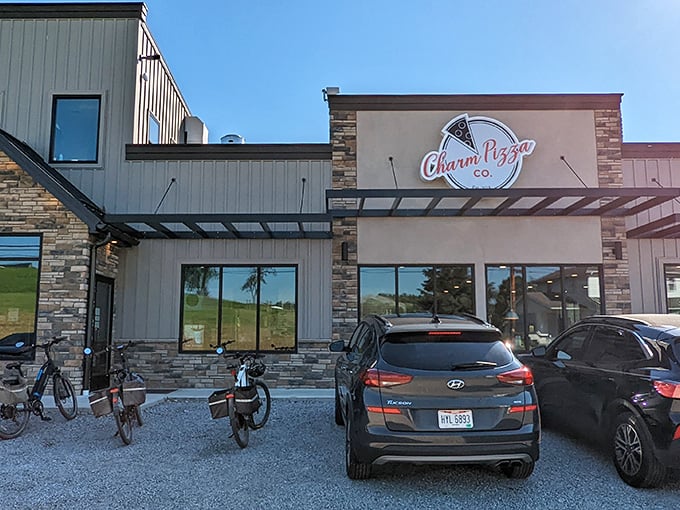 The parking lot tells the whole story in Charm&mdash;a place where modern visitors come seeking what's been here all along.