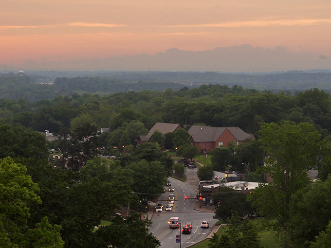 Clemson offers more than just football fever. This sunset view over town might make you forget all about touchdowns and tailgates.