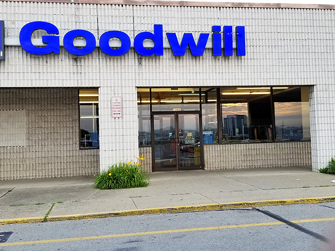 Goodwill Hermitage stands ready for action, its no-nonsense exterior hiding a wonderland of potential finds.
