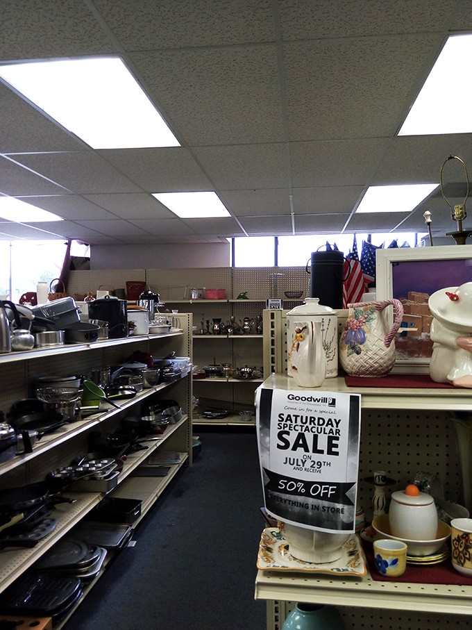 Kitchen treasures await the curious explorer at Goodwill. Someone's discarded coffee pot might be your next morning miracle maker.