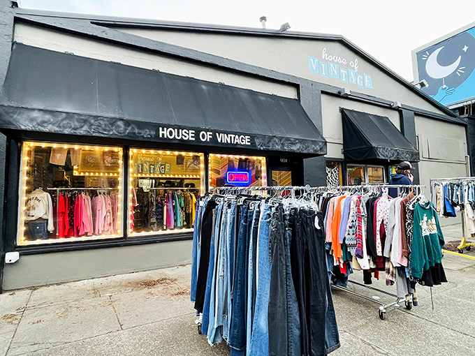 Those clothing racks outside are just appetizers&mdash;the main course of vintage fashion awaits inside those doors.