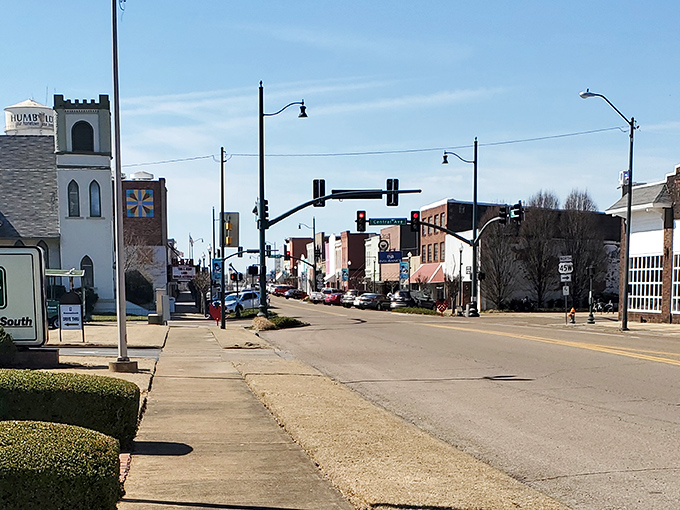 Humboldt's charming downtown features a vintage red caboose, because every affordable small town needs its quirky landmark. All aboard for savings!