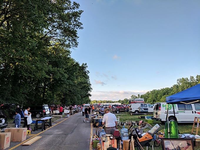 Tents, tables, and treasures as far as the eye can see. Like a garage sale that got wonderfully out of hand.