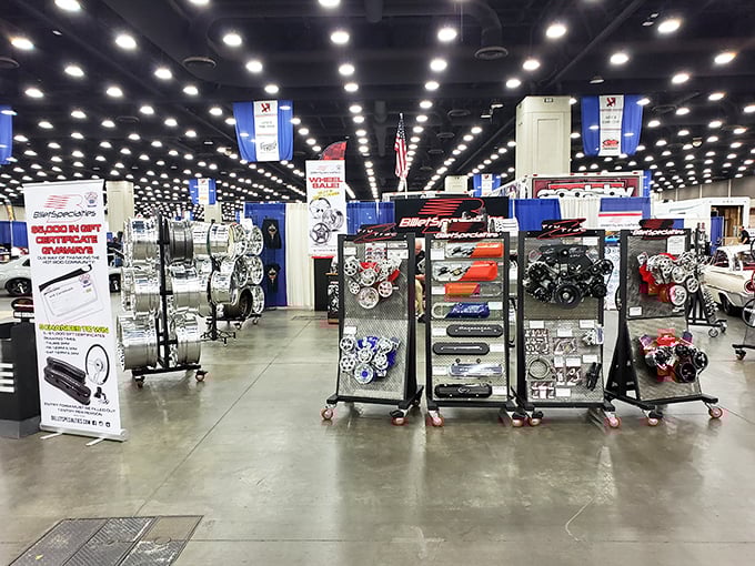 Car parts or kitchen arts? The Kentucky Flea Market's diverse displays attract enthusiasts of every stripe.