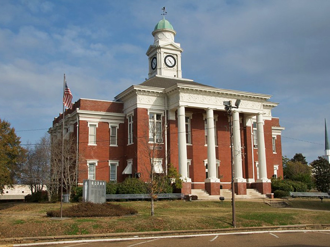The courthouse in Kosciusko has that timeless quality that makes you want to sit on a bench and contemplate life's simpler pleasures.