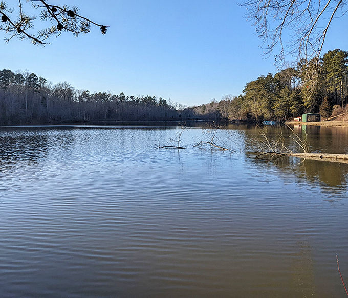 Peaceful waters stretch to the horizon. Who needs meditation apps when you've got this view?