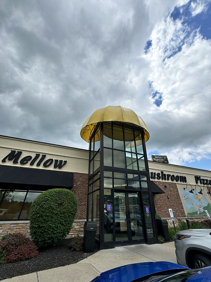 Part spaceship, part pizza joint. This architectural oddity houses some of Kentucky's most creative pies.