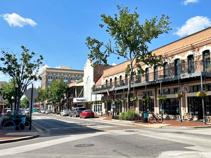 These colorful storefronts along Pensacola's streets prove that history and modern life blend beautifully together.
