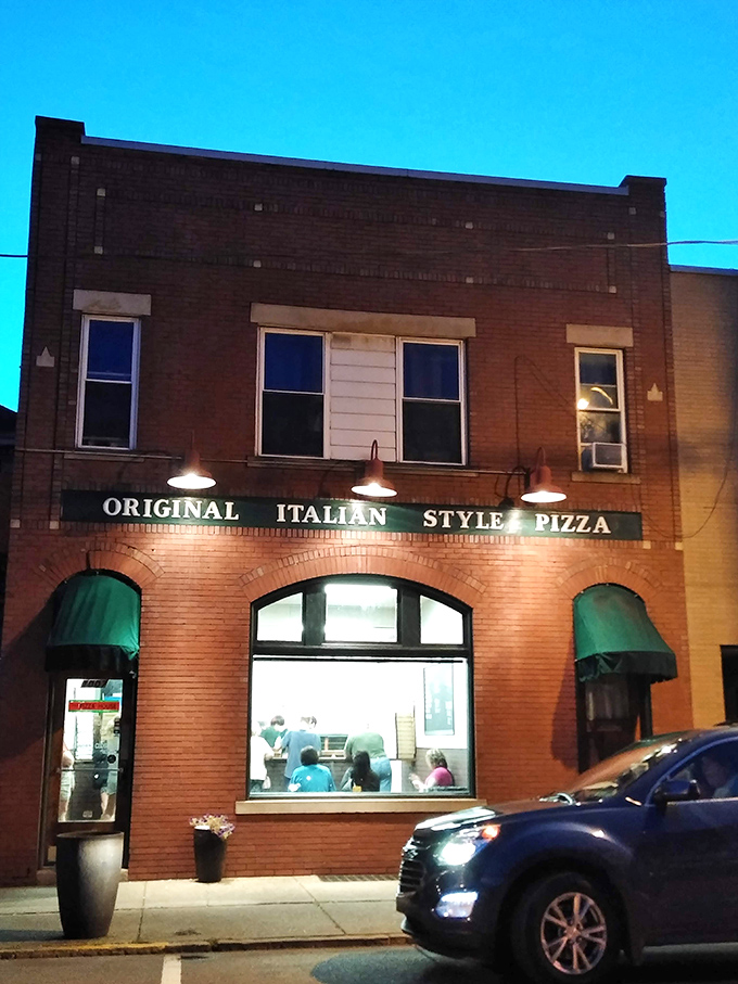 Original Italian Style Pizza spelled out in bold letters - sometimes the best marketing is just telling the truth.
