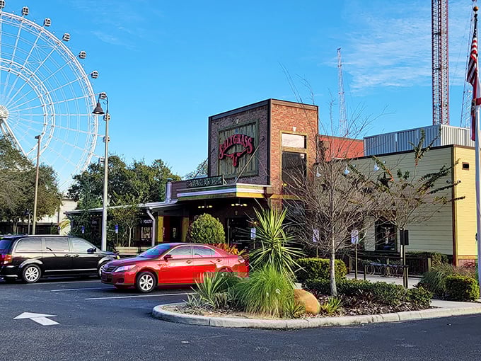 The Orlando skyline provides a dramatic backdrop for this steakhouse where Lone Star tradition meets Florida hospitality.
