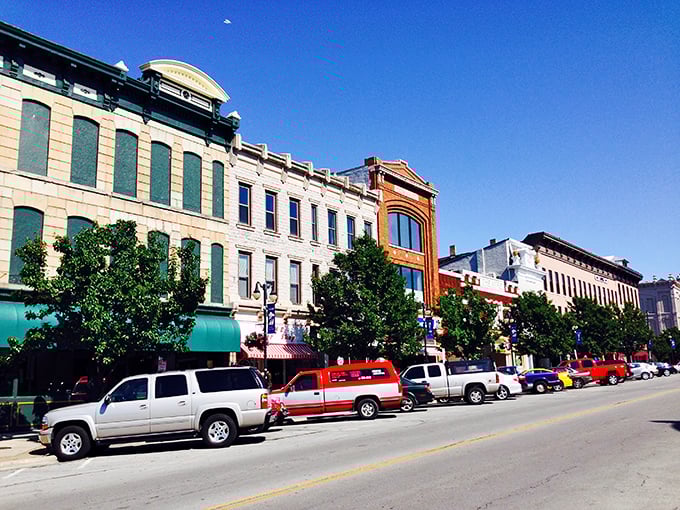 Downtown Sandusky's colorful storefronts reflect its vibrant community spirit, welcoming retirees with open arms and affordable living.
