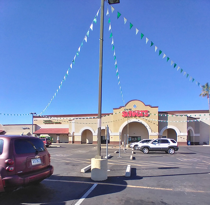 The Southwestern-style architecture houses enough secondhand treasures to furnish a small neighborhood.