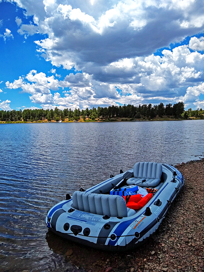 Lake living, Arizona style! Show Low's waters reflect perfect skies and offer cool respite from summer heat.