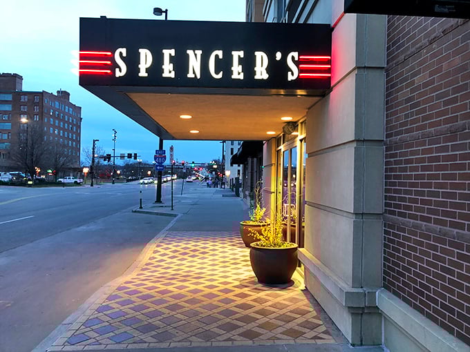 That illuminated marquee isn't just a sign&mdash;it's a lighthouse guiding hungry souls to the harbor of perfect prime beef.