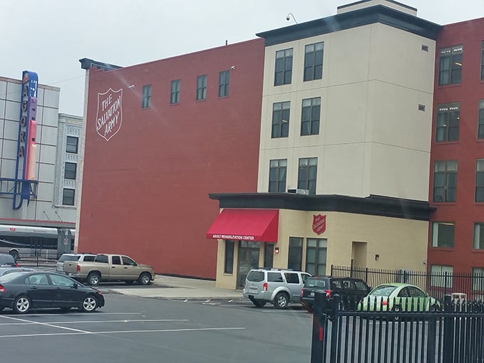 Downtown Cleveland's Salvation Army store occupies an impressive multi-story building. It's like a department store where everything comes with history attached.
