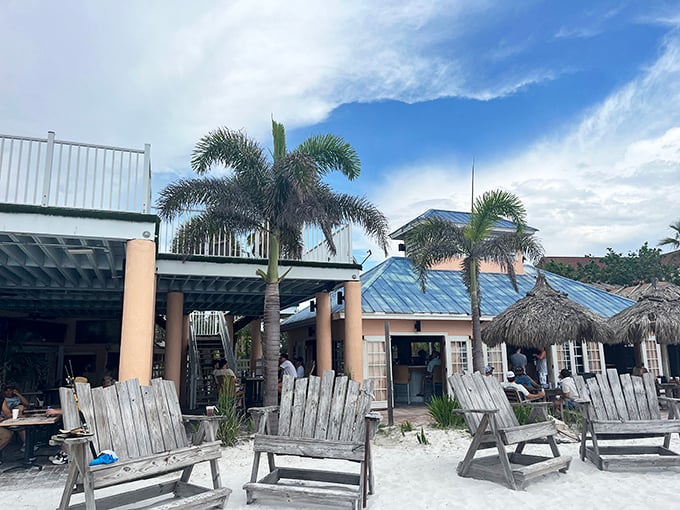 Sandy floors and weathered wood &ndash; this beach bar clearly graduated summa cum laude from the School of Florida Chill.
