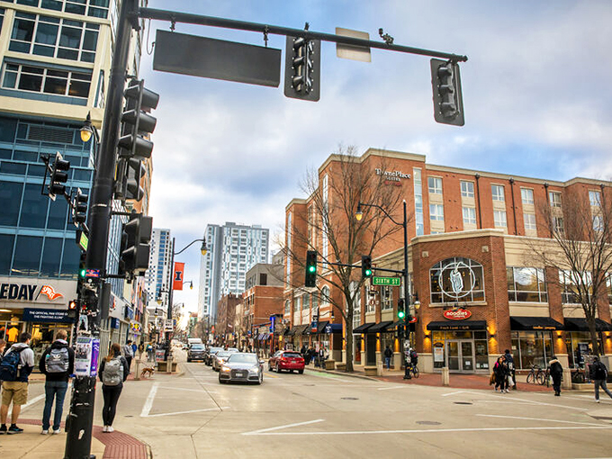 The stately buildings of downtown Urbana stand as testaments to history while offering surprisingly affordable modern living.