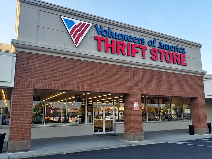 Where shopping meets good causes! The clean storefront and professional signage hint at the organized treasures within.