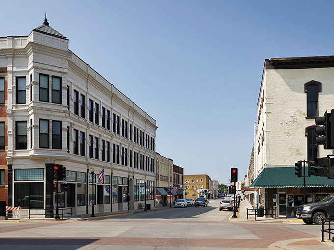 Downtown Sedalia's wide streets and well-preserved buildings create an urban landscape where parking isn't a competitive sport.