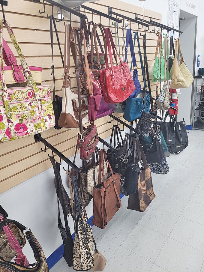 Handbag heaven! Designer lookalikes and genuine finds hang like colorful fruit, ripe for the picking at prices that won't make you wince.