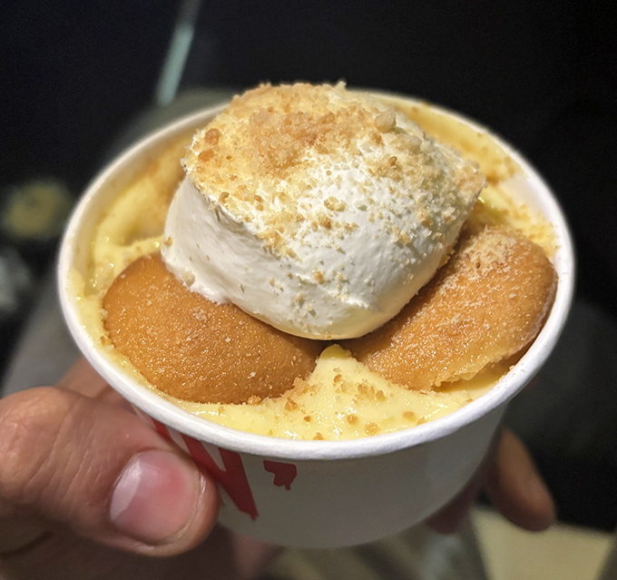 Cool, creamy banana pudding—the perfect fire extinguisher after your spice adventure. Your reward for surviving the heat.