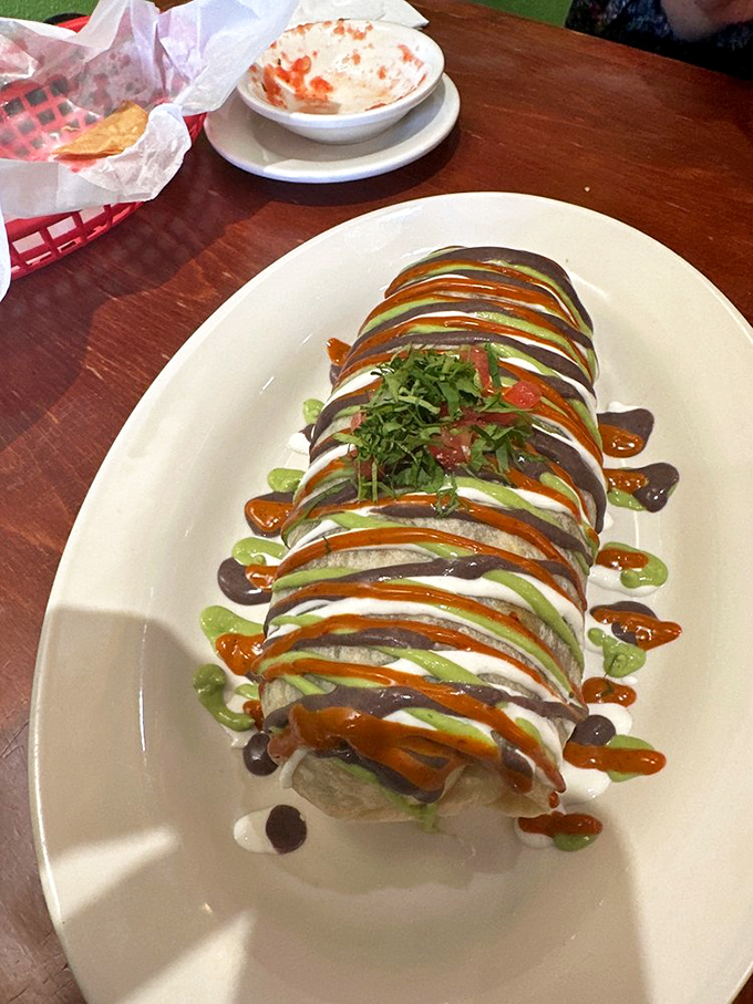 Three sauces are good. Five are better. This burrito doesn't just cross borders&mdash;it demolishes the notion that Mexican food needs to be one-note.