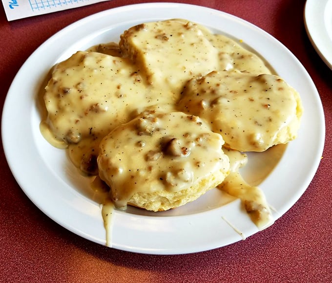 Biscuits and gravy: the Southern equivalent of a warm hug. This plate doesn't just feed your body&mdash;it soothes your soul with creamy, peppery comfort.