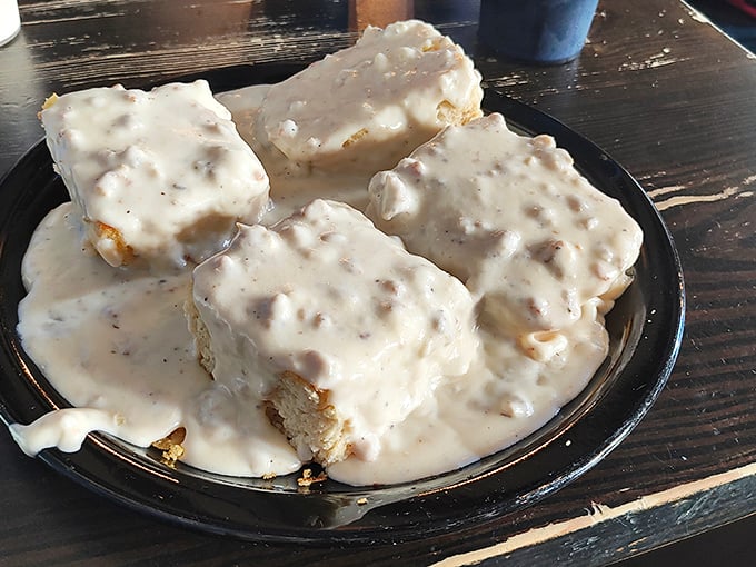 Biscuits swimming in country gravy&mdash;a Southern classic that found its way north and settled in for good at this Baltimore breakfast haven.