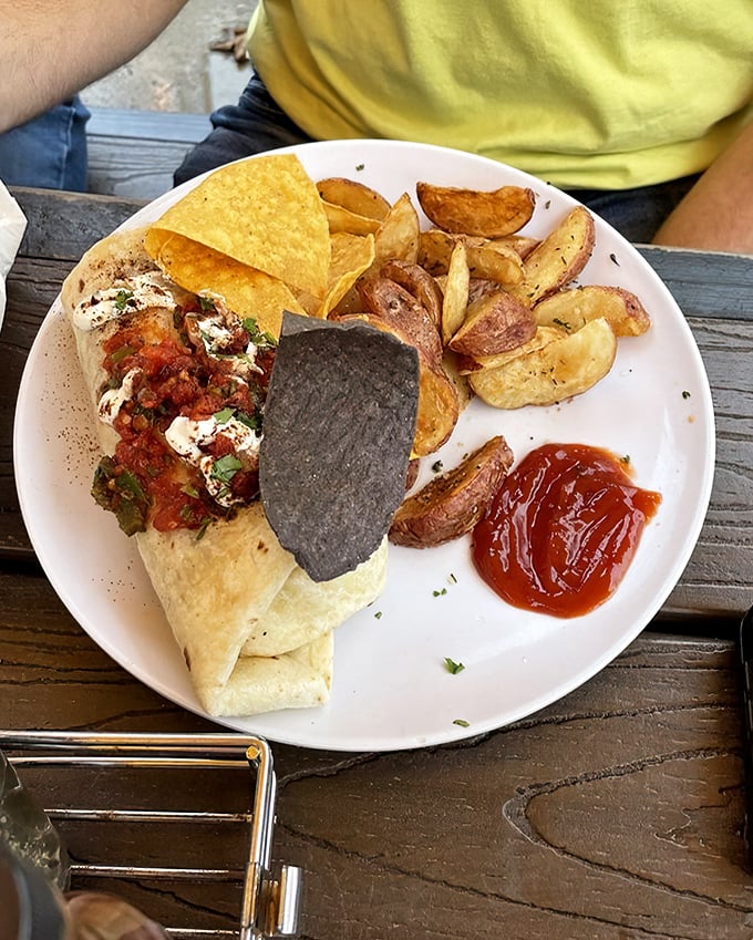 Breakfast burritos should always look this good &ndash; stuffed to bursting, served with crispy potatoes, and demanding to be photographed before devoured.