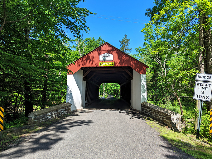 Spring brings a verdant explosion around the bridge. That 3-ton weight limit sign isn't kidding&mdash;they built things to last, not to carry your RV.