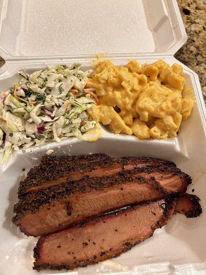 The dynamic duo of barbecue: perfectly smoked brisket meets the mac and cheese of your dreams.