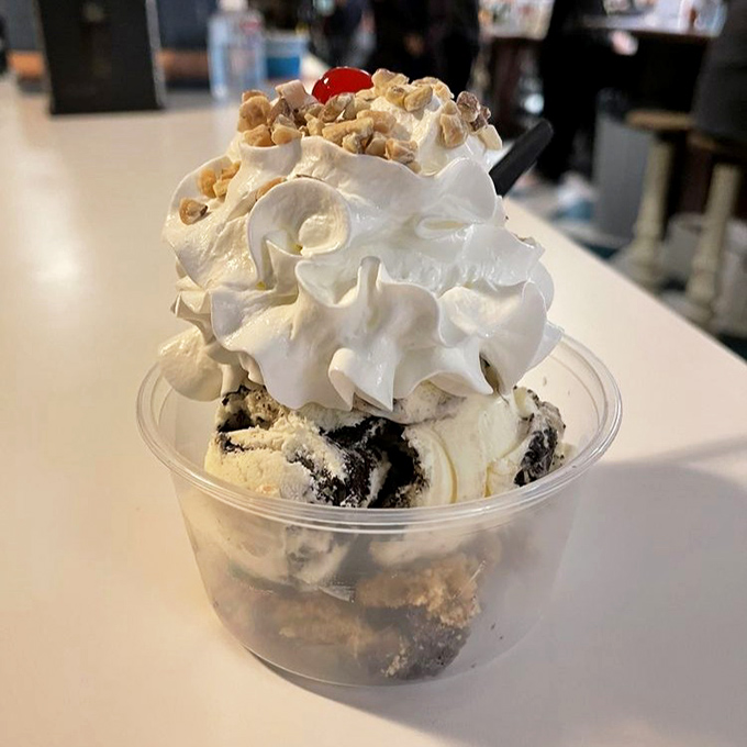 The Brookie sundae doesn't care about your diet plans. It's too busy being everything you've ever wanted in a dessert.