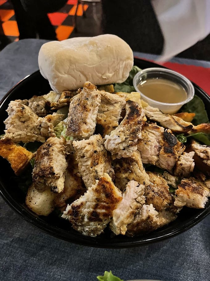 Even the grilled chicken salad gets the hardwood treatment, proving that Tessaro's takes "eating your greens" from obligation to celebration.