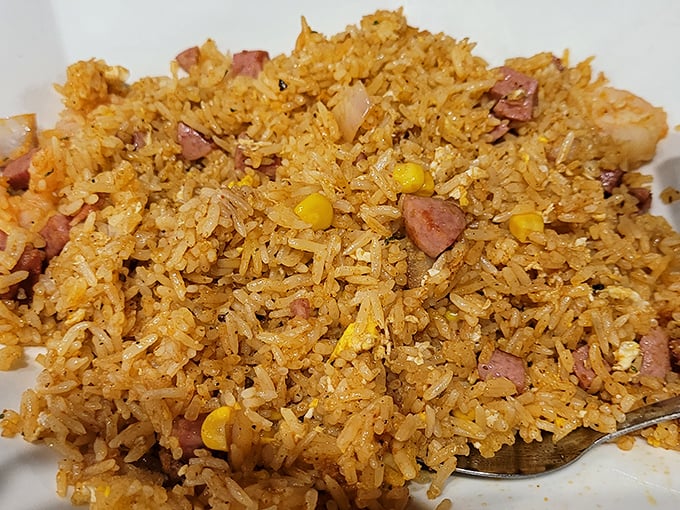 Cajun fried rice that's studded with sausage and corn&mdash;proof that rice can have a very exciting second act.