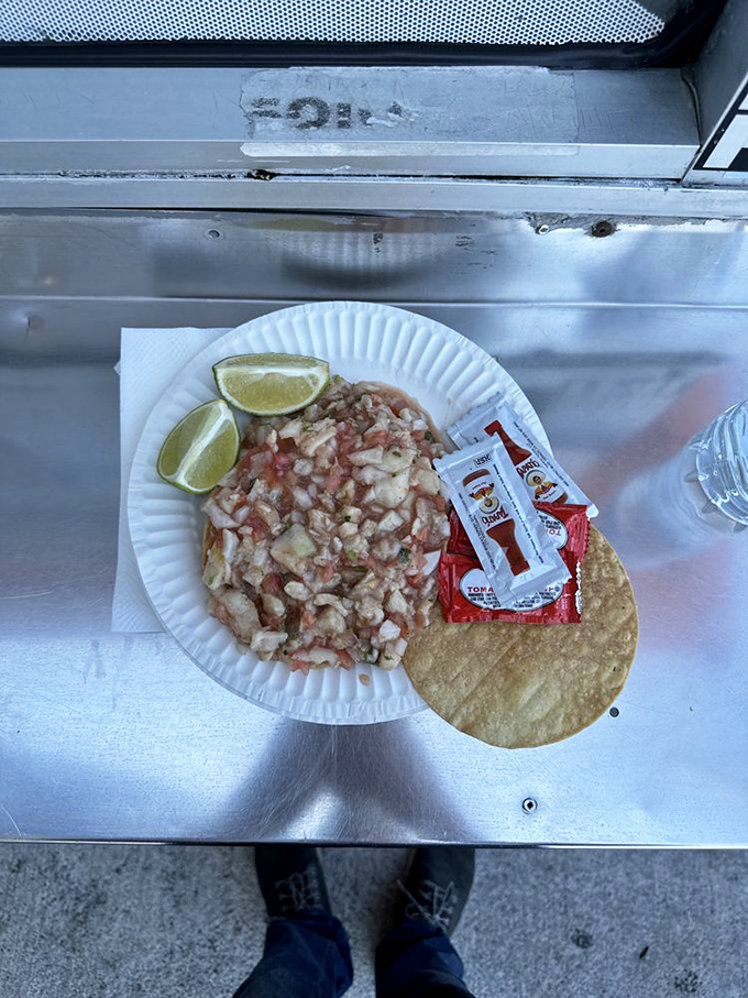 Ceviche and lime wedges&mdash;name a more perfect couple. This plate contains more refreshment than a swimming pool on a August afternoon.