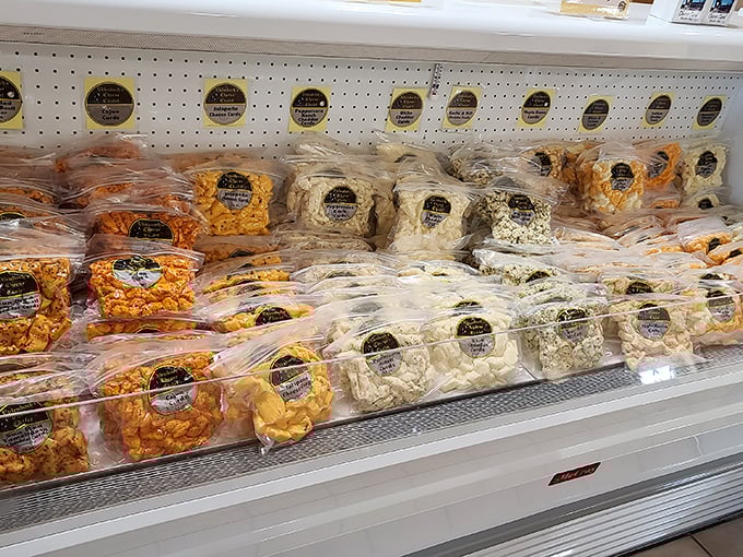 The holy grail of Wisconsin snacking&mdash;fresh cheese curds in their natural habitat, waiting to perform their squeaky serenade on your palate.