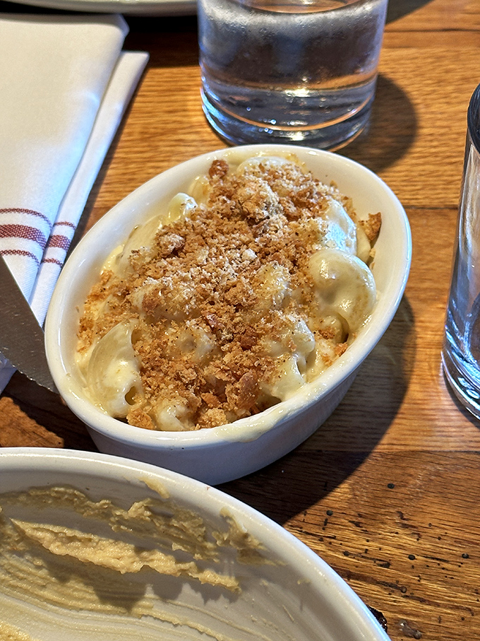 Comfort in a cast-iron vessel. The breadcrumb topping creates the perfect textural contrast to the creamy cheese sauce beneath.
