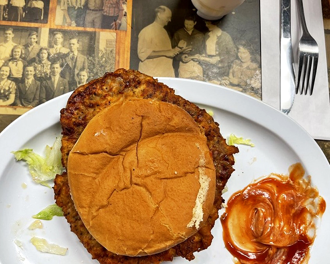 This chicken fried steak isn't just dinner&mdash;it's therapy on a plate, with a bun hat and a side of nostalgia.