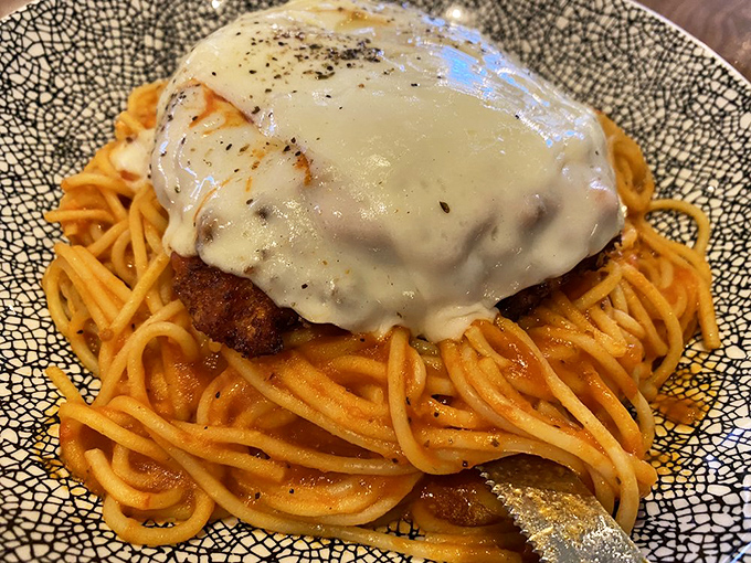Chicken Parmigiana that doesn't mess around&mdash;crispy cutlet, bright marinara, and cheese melted to that perfect Instagram-worthy stretch. Mamma mia!