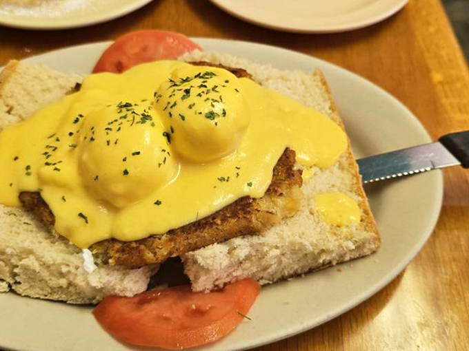 Eggs Benedict gets the Keys treatment with a golden hollandaise blanket covering what might be the most delicious way to start your day.