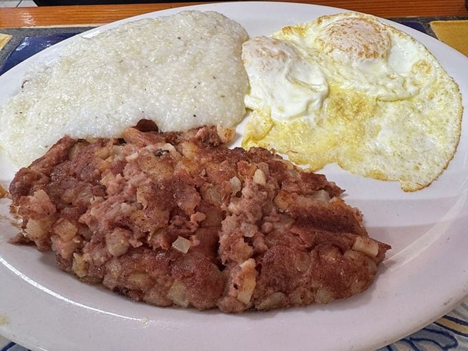 Corned beef hash: the breakfast of champions who aren't afraid to admit that vegetables alone won't fuel their morning ambitions.