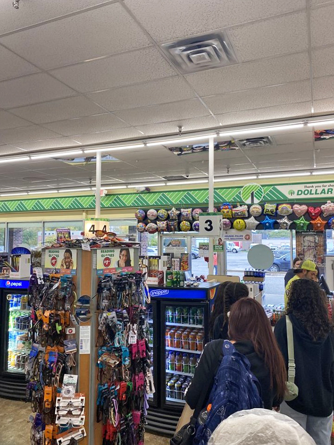 Checkout area: the final frontier of impulse purchases. Those little sunglasses and candy displays are retail's version of a siren song.