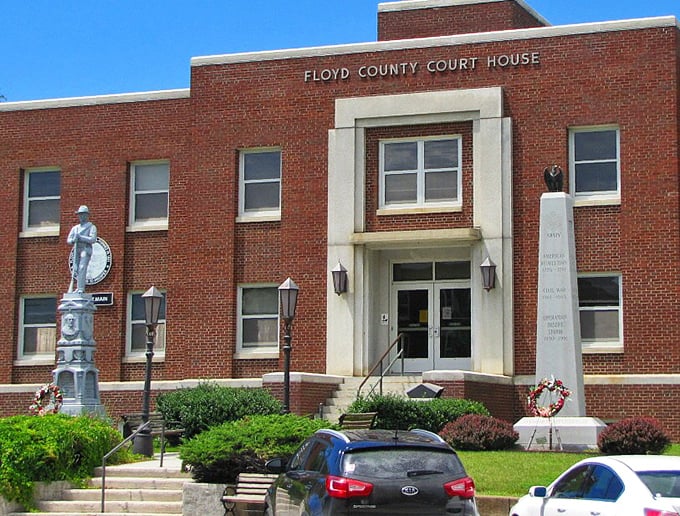 Floyd's courthouse combines Depression-era architecture with timeless civic pride, a place where justice is still served with a side of small-town familiarity.