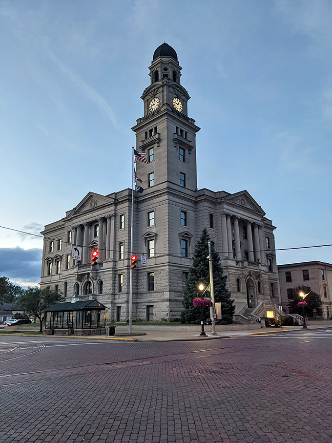 The courthouse clock tower stands like Marietta's exclamation point, keeping time for generations of riverside dreamers and doers.